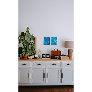 Ravinte 20 Pack 3" Drawer Pulls Flat Black Cabinet Cup Pulls Kitchen Hardware Cabinet Handles Drawer Handles Knobs 3 inch Hole Center