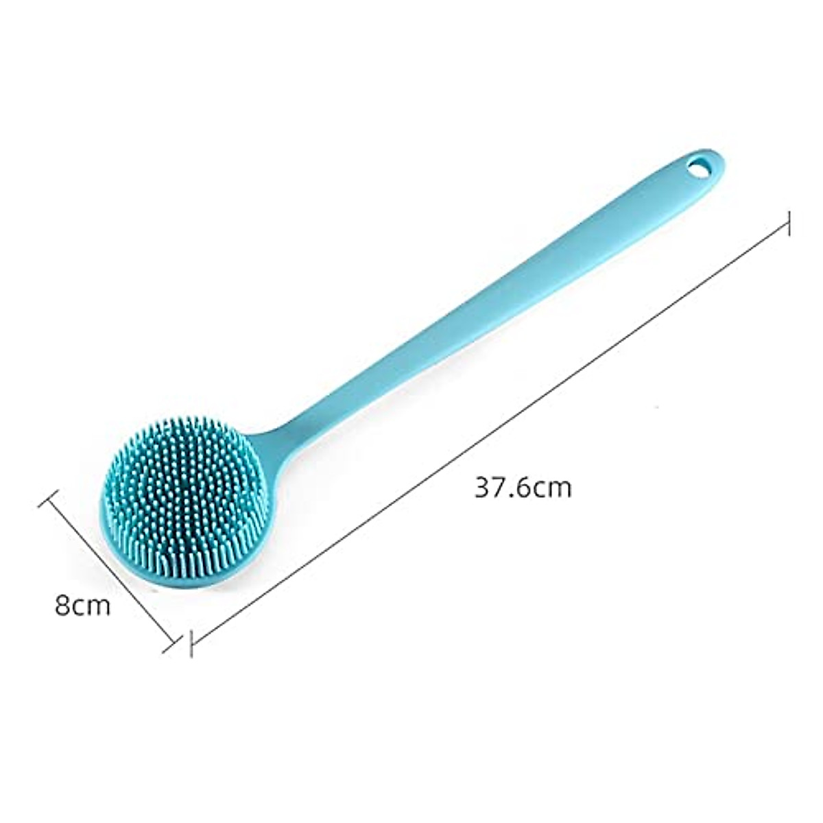 TBMAKE Body Brushes Multifunctional Silicone Brush Body Bath Shower Brush Back Massage Exfoliation Wisp Body Scrub Brush Long Handle Double-Sided (Color : Pink)