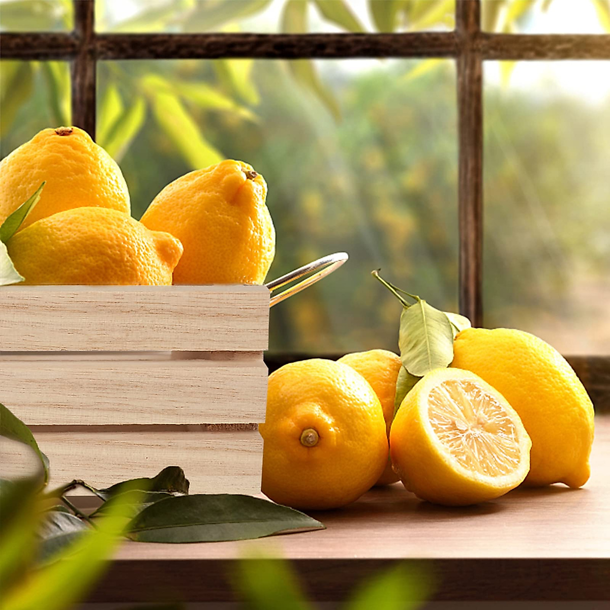 Aweyka 4 Pack Mini Rustic Wooden Crates, Decorative Wood Crates Unfinished Wood Box, Crate Box Wooden Storage Box for Kitchen, Office, Bedroom, Closet, Rustic Country Decor