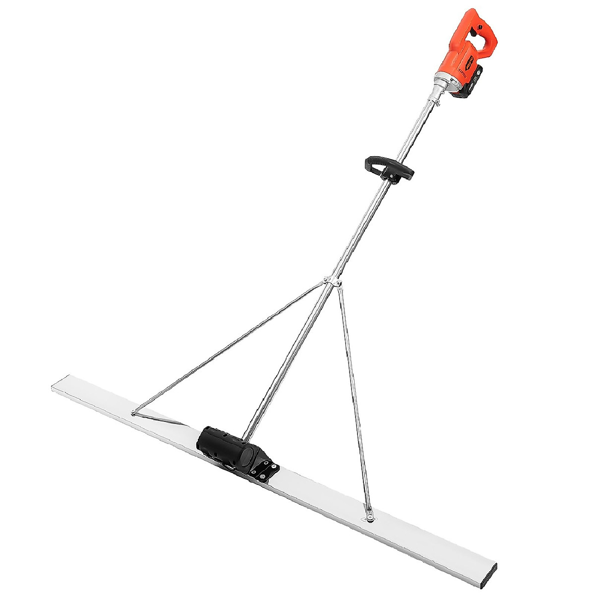 Power Screed Concrete Finishing Vibra Tool Electric Cement Surface Leveling Tamper Ruler with 59.3x3" Board Concrete Screed Vibratory Kit with 51.6" Rod Cordless Cement Finishing Vibrating Machine