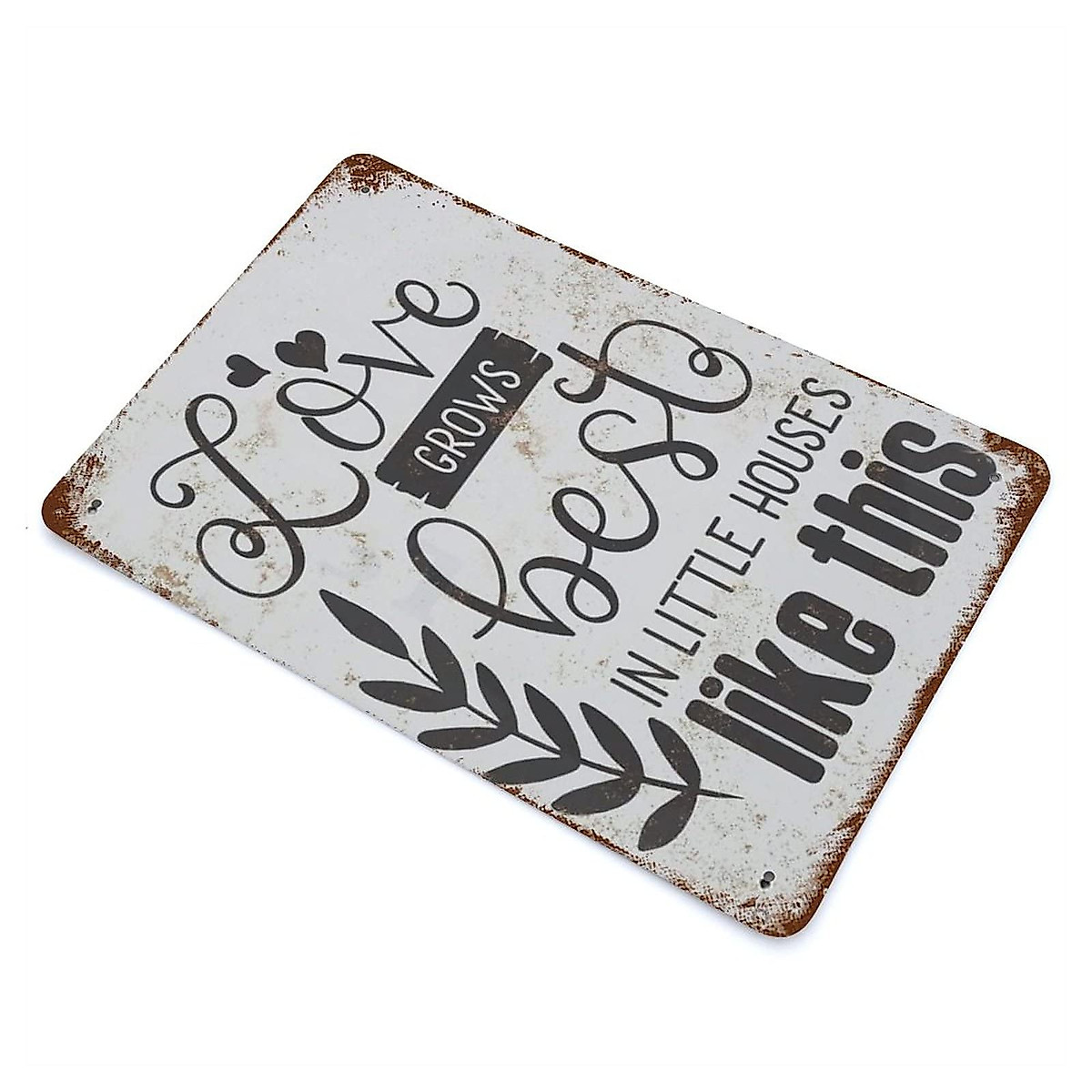 Love Grows Best in Little Houses Like This Retro Kitchen Wall Decor 12 X 8 Inches Tin Sign Wall Retro Metal Bar Pub Poster Metal 12 X 8