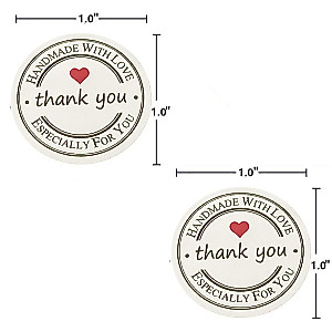 1000 PCS 1.0” Self-Adhesive Thank You Sealing Round Sticker Rolls Great for Envelope Sealing, Business Packaging and Gift Wrap, Elegant White
