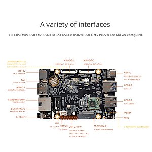 youyeetoo ROC-RK3588S-PC 8K AI Development Mainboard HDMI 2.1 MIPI-DSI x2 DP1.4 MIPI-DSI Support M.2 PCIe 2.0 Up to Four-Screen Output(8G RAM + 64G EMMC)