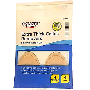 Equate Extra Thick Callus Removers With Salicylic Acid, 4 Pads, 4 Patches; Compare to Dr. Scholl's