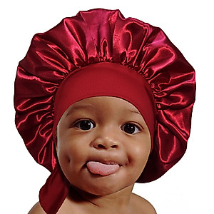 2pcs Pack Baby Bonnet 6-12 Months pre-Tied Bonnet Toddler Bonnet for boy Satin Bonnet for Babies Infant Bonnet for Boys with tie Band Bow