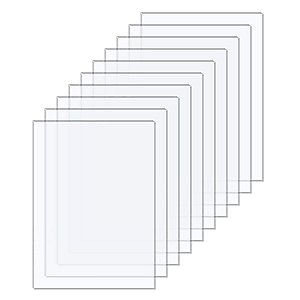 DisplayBug Plexiglass Sheets Pack of 10 Durable PET Panels for Poster & Picture Frames, Arts & Crafts Plastic Sheeting Protective Sheet Barrier Made in USA (10, 5X7)