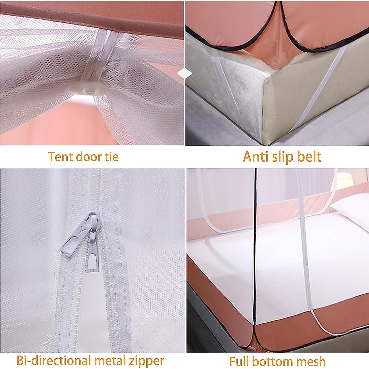 xixi-home 2022 New Portable Folding Mosquito net, pop-up Mosquito net Tent, Three-Door Travel Mosquito net with Bottom Edge, 5 Seconds to Install (71 * 78 * 65in, Blue)