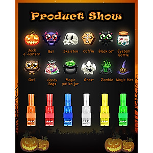 Voplintra 36Pcs Halloween Toys - Finger Lights. Ideal Halloween Party Favors for Kids. Great as Prize in Party Class and Trick or Treat Gift Bag Stuffers.