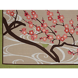 Furoshiki Wrapping Cloth Plum Blossoms and Birdies Motif Japanese Fabric 50cm