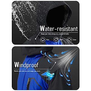 Mens Ski Jacket Fleece Jacket Snow Jacket Skiing Jacket Men Winter Coats for Men Snowboarding Jacket Waterproof Jacket US L=CN 3XL