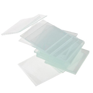 100 Pieces Blank Slides 20x20mm Square Coverslips Cover Glass, Non-fogging, Non-Sticking and No Bubbles, Scratches