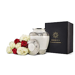 Urn for Human Ashes Adult Memorial urn Funeral Cremation Urns Large Burial Urns for Ashes - The Pearl Rose Adult Urn Large Size