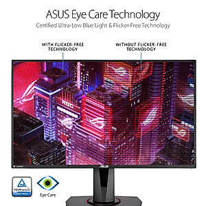 ASUS VG278QR 27” Gaming Monitor 165Hz Full HD (1920 x 1080) 0.5ms G-SYNC Eye Care DisplayPort HDMI DVI, Black