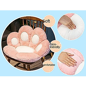 Cartoon Bear paw cat Claw Cushion, Half-Surround Cushion, Lazy one-Piece Sofa, Office seat, Student Cushion (Polar White, 60cm*70cm)
