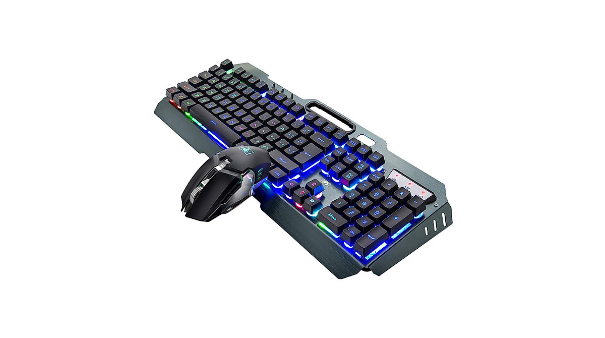 Wireless Gaming Keyboard and Mouse - Rechargeable RGB Set for PC
