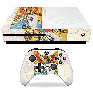 MightySkins Skin Compatible with Microsoft Xbox One S - Sunflower DNA | Protective, Durable, and Unique Vinyl Decal wrap Cover | Easy to Apply, Remove, and Change Styles | Made in The USA