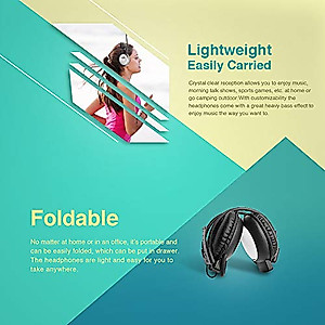 Portable Personal FM Radio Headphones Ear Muffs with Best Reception, Wireless Headset with Radio Built in for Walking, Jogging, Daily Works Powered by 2 AA Batteries (Not Included)