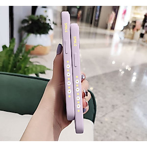 Sunswim for Galaxy Note 20 Ultra Case Cute Daisy Pattern Full Camera Lens Protection Shockproof TPU Bumper Liquid Silicone Protective Cover Phone Cases for Samsung Galaxy Note 20 Ultra 5G 6.9"-Black