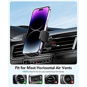Car Phone Holder, Zethors Phone Mount for Car Dashboard Air Vent Cradle Stable Suction with 360° Flexible, Shockproof 2-in-1 Car Phone Holder Compatible with iPhone 13 Pro Max 12 11, iOS Android Phone