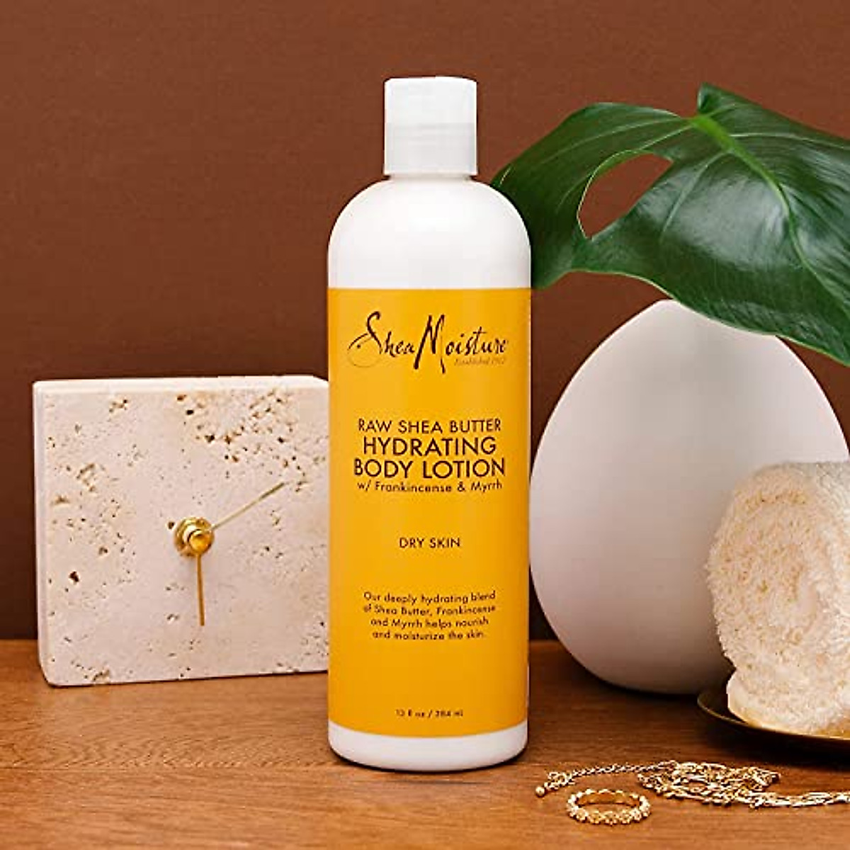 SheaMoisture Body Lotion 2-Pack – Raw Shea Butter Hydrating Moisturizer w/Frankincense and Myrrh, Gifts for Women, 13 Oz Ea