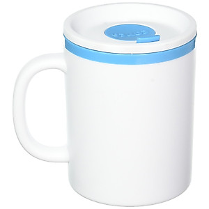 Copco Plastic Iconic Desk Mug, 16-Ounce, White/Gray