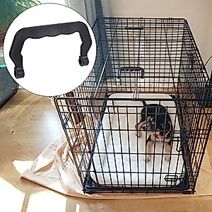 POPETPOP 10pcs Replacement Pet Cage Crate Handles Plastic Cage Handles for Squirrel Hedgehog Rabbit Chinchilla Hamster Black
