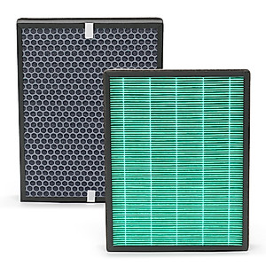 400 400S Replacement Filter Compatible with Coway Airmega Max 2 400/400S Air Pu-rifier Filter Replacement (Compare to Part# AP-2015F/AP-2015E) w/Premium H13 True HEPA & Activated Carbon, 2-Pack