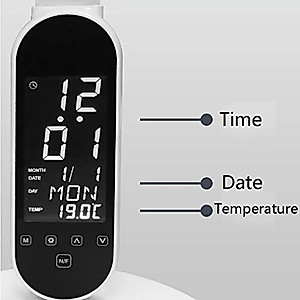 Exquisite LED Lamp Led Light LED Desk Lamp Dimmable Eye Caring LCD Calendar Time Week Touch Control Reading Lamps Desk Lamp Kids Durable Table Lamp (Color : Pink)