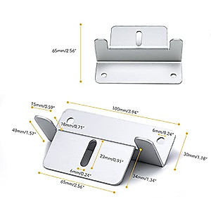 BougeRV mounting z Bracket for 100w 150w 200w 300w Solar Panel, Supporting for RV, Roof, Boat, Off-Grid, Set of 4 Units