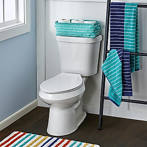 SKL Home by Saturday Knight Ltd. Dotty Waves Collapsible Storage Bin,Aqua