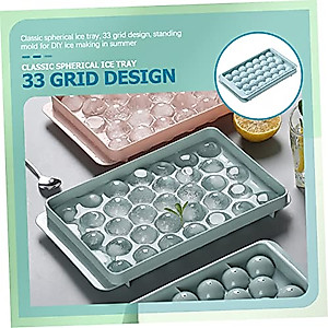 iplusmile 3pcs 33 Ice Molded Ice Box Silicone Ice Trays Plastic Pallets Sphere Ice Molds Wave Ice Making Silicone Andy Molds Silicone Chocolate Molds Pp Blue Ice Cube Tray Mold Ice Cube Mold