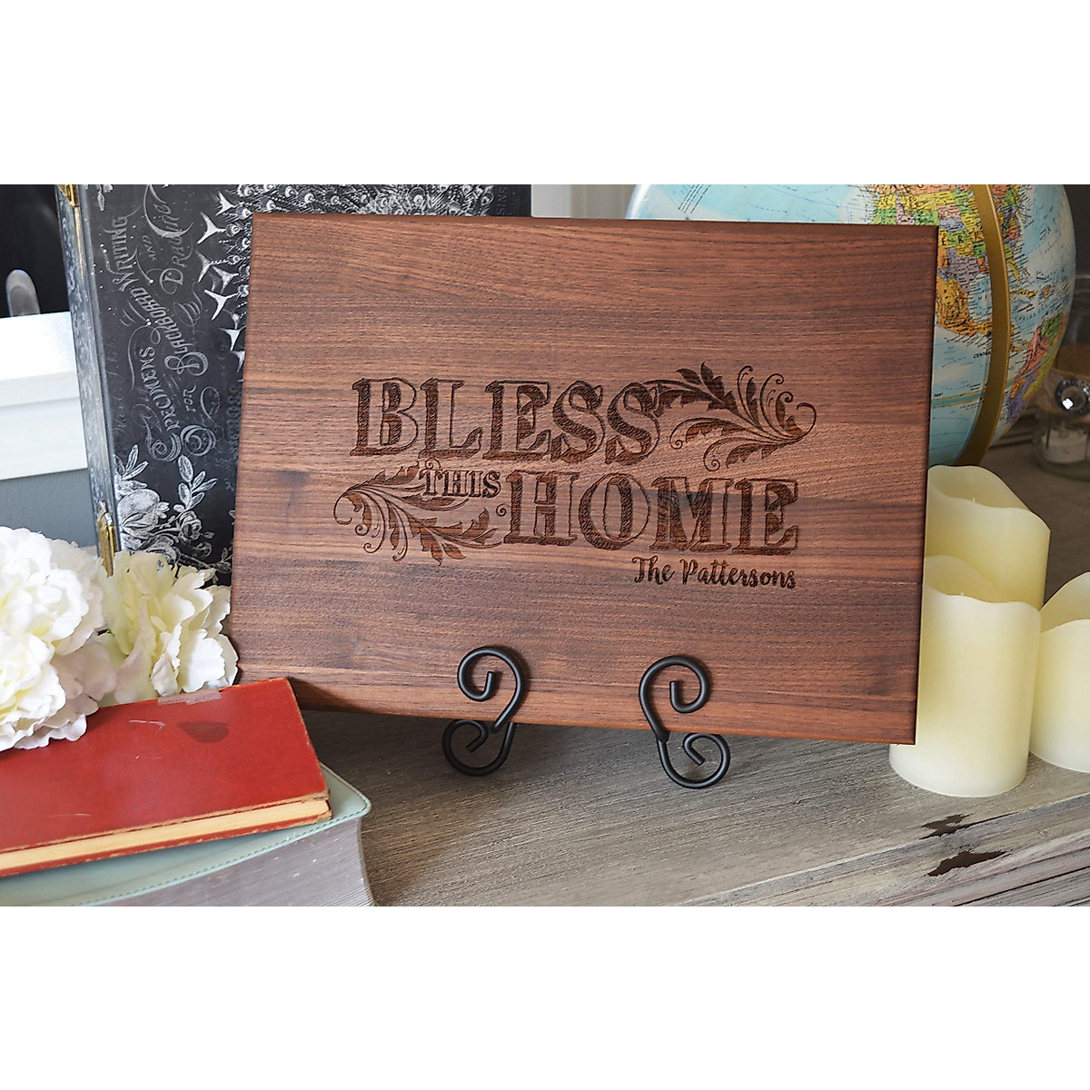Personalized Laser Engraved Cutting Board Bless This Home