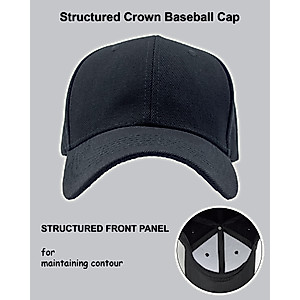 Utmost Structured Baseball Cap with Adjustable Closure - Performance Hat for Outdoor Activities and Custom Embroidery (1pc Black)