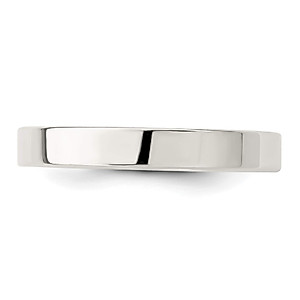 Jewelry Stores Network 3mm Flat Sterling Silver Wedding Band Ring Size 4.5