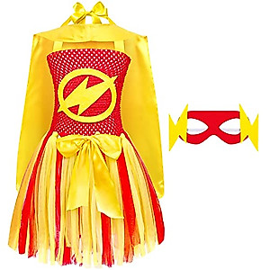 DOLNOW Girls Dress up Trunk Girls Pretend Play Costumes,12pcs Role Play Set with Supergirl Unicorn Hero Costumes for Toddler Little Girls Ages 3-6yrs