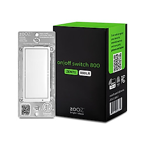 Zooz 700 Series Z-Wave Plus On/Off Switch ZEN71, White | Direct 3-Way (No Add-On Switch Needed) | Z-Wave Hub Required