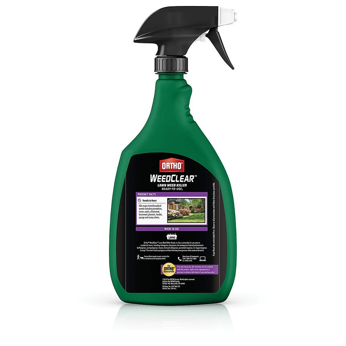 Ortho WeedClear Lawn Weed Killer Ready-to-Use1 - Results in Hours, Kills Dollarweed, Dandelion, Clover and Chickweed to the Root, Won't Harm Lawn Grass When Used as Directed, 24 oz.