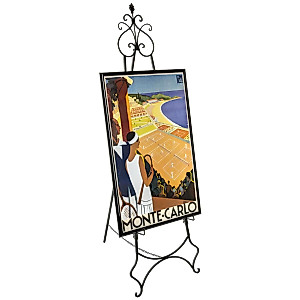 Displays2go Floor Easel, Holds 2 Frames, 65 Inch, Folding/Adjustable Design (EASSCRL65B)