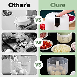 USB Rechargeable Electric Garlic Grinder, 2023 New Portable Veggie Chopper Garlic Electric Grinder Onion Chopper, Mini Food Chopper Tool for Vegetable, Ginger, Chili, Fruit, Meat (Green, 100ml)