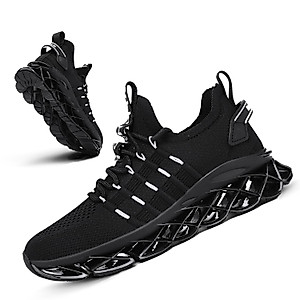 Hello MrLin Womens Shoes Lightweight Sneakers for Women Breathable Walking Shoes Women Fashion Casual Slip On Tennis Running Shoes Non Slip Black