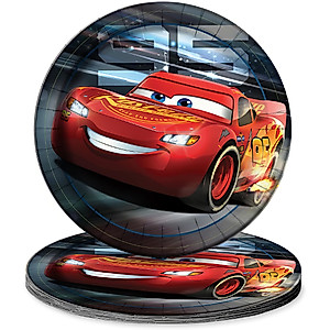 Round Dinner Paper Plates - 9", Disney Cars, 8 Pcs
