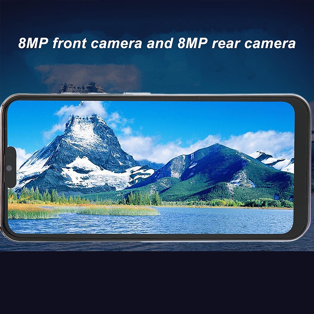 ciciglow I14 Pro Max Smartphone, 6.53 Inch 4G Mobile Phone, 8GB RAM 64GB ROM, 8MP+8MP Camera, 1440x3200 HD Display, 6000mAh, WiFi, BT, Face ID (US Plug)