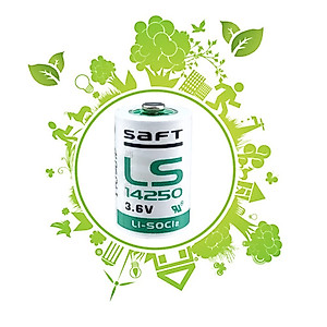 WELLVEUS LS14250 1/2 AA 3.6v Lithium Battery 14250 Replaceable Battery for SAFT LS14250 1200mAh(Pack of 10)