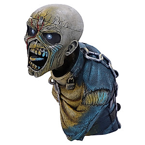 Nemesis Now Iron Maiden Piece of Mind Bust Box (Small) 12cm, Resin, Officially Licensed Iron Maiden Merchandise, Piece of Mind Eddie Bust Box, Bust and Storage Box, Cast in Resin, Hand-Painted