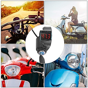 Haosie EBike Thumb Throttle LCD Display, EBike Voltage Display with Key Lock for E-Scooter Electric Bike