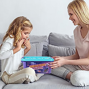 3LB 48 Pcs Planets Galaxy Slime Kit, DIY Slime Making Kit for Boys and Girls, 8 Pack Galaxy Slime Balls, Glow in The Dark, Model Solar System, Crafting Supplies, Best Gift for Kids