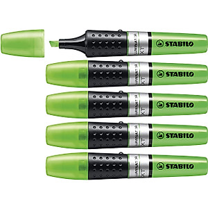 STABILO Highlighter - LUMINATOR - Pack of 5 - Green
