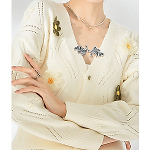 Fxiqini 10Pcs Vintage Cardigan Sweater Clips Shawl Collar Shirts Dress Brooch Clips for Women Swirl Clip Cape Cloak Clips Scarf Clip