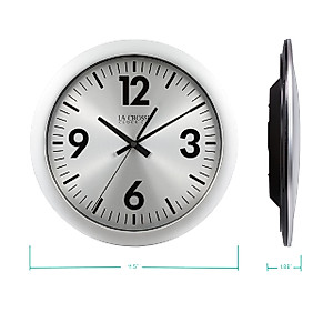 La Crosse Technology 11.5" Jett Silent Sweeping Quartz Analog Wall Clock - 404-3229