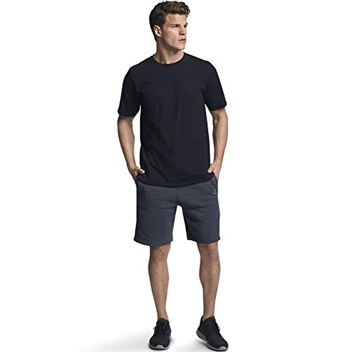 Russell Athletic Mens Dri-power Cotton Blend Short Sleeve Tees, Moisture Wicking, Odor Protection, Upf 30+, Sizes S-4x T-Shirt, Black, XX-Large US